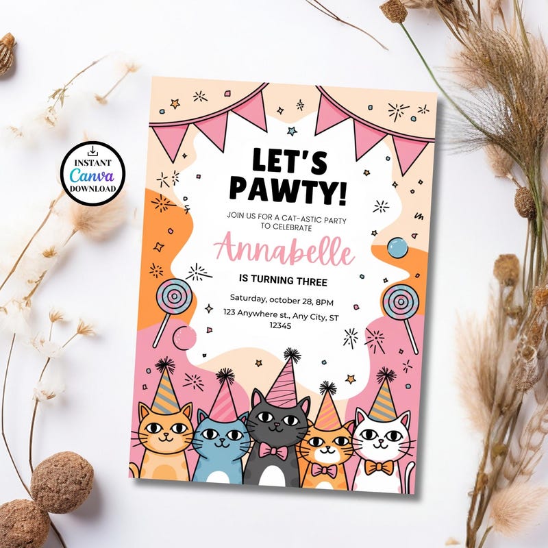 Cat Themed Wedding Invitations - Etsy