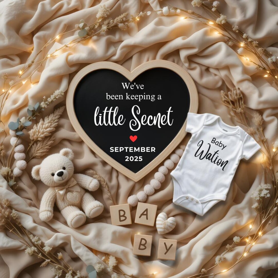 Little Secret Pregnancy Announcement Digital, We Have Been Keeping a ...