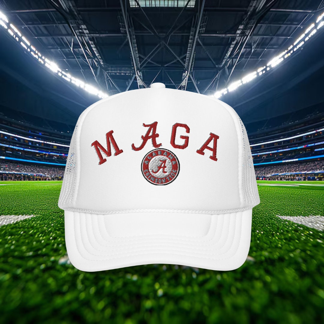 Embroidered Donald Trump MAGA Hat Roll Tide W/ University of Alabama ...