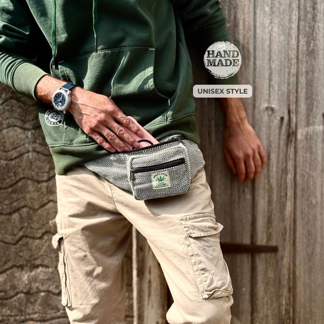 Handmade Himalayan Hemp Fanny Pack: Eco-friendly Boho Belt Bag - Etsy