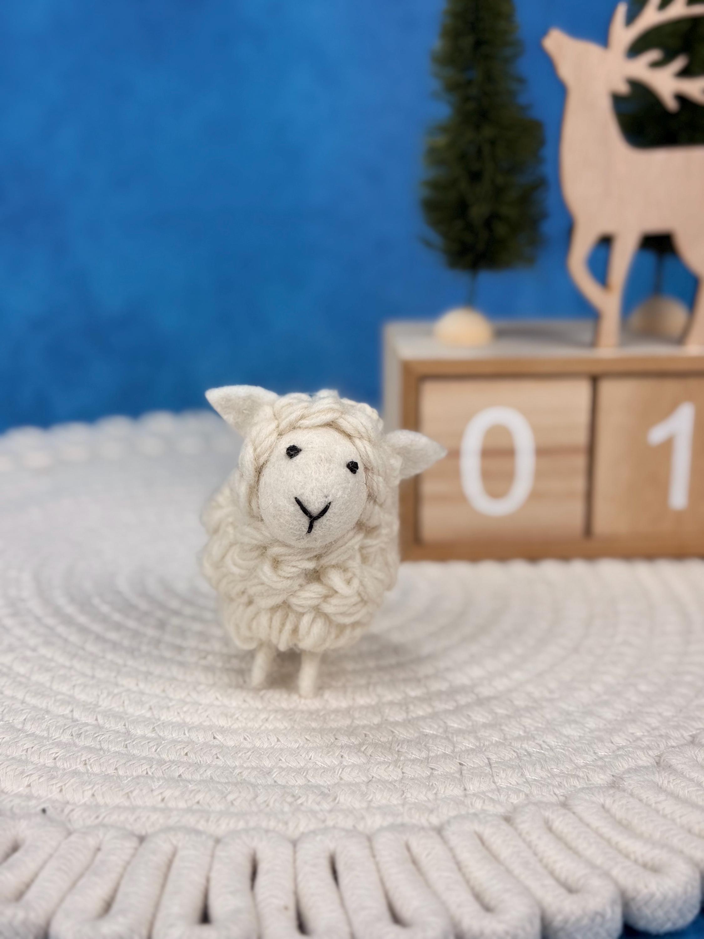 Handmade Felt Sheep Keychain | Eco-friendly Wool Ornament |cute Farm ...