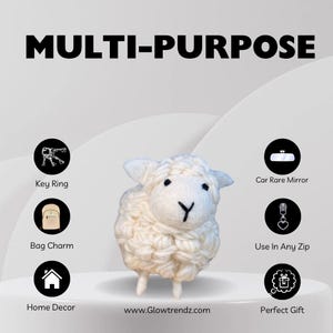 Handmade Felt Sheep Keychain | Eco-friendly Wool Ornament |cute Farm ...