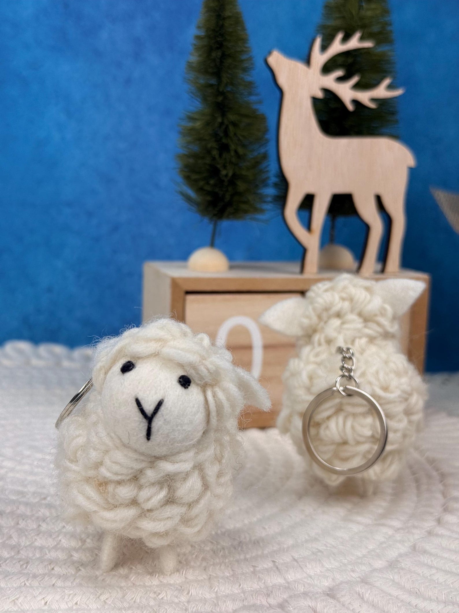 Handmade Felt Sheep Keychain | Eco-friendly Wool Ornament |cute Farm ...