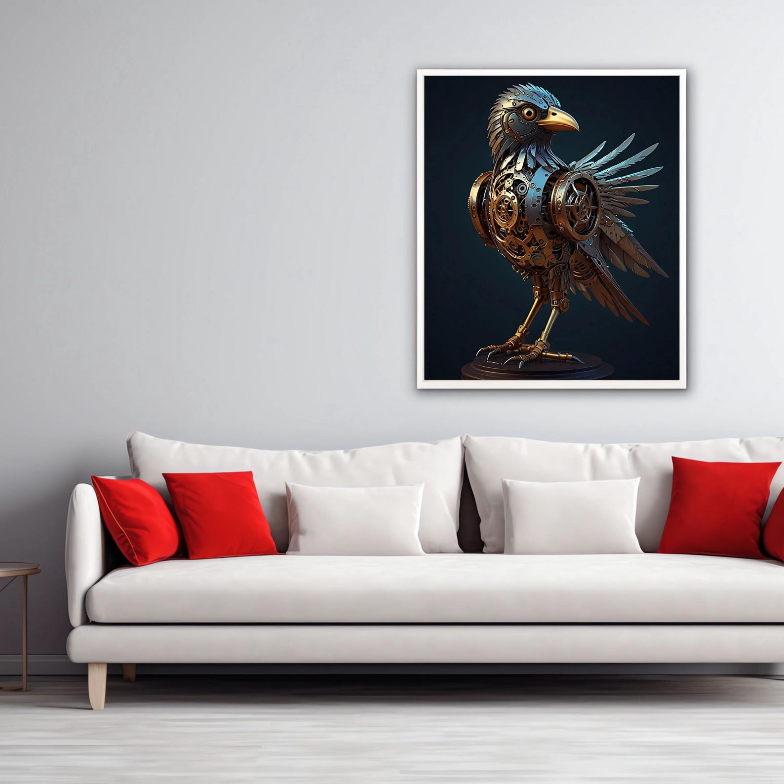 Steampunk Mechanical Bird Art Print Clockwork Fantasy, Robotic Decor ...