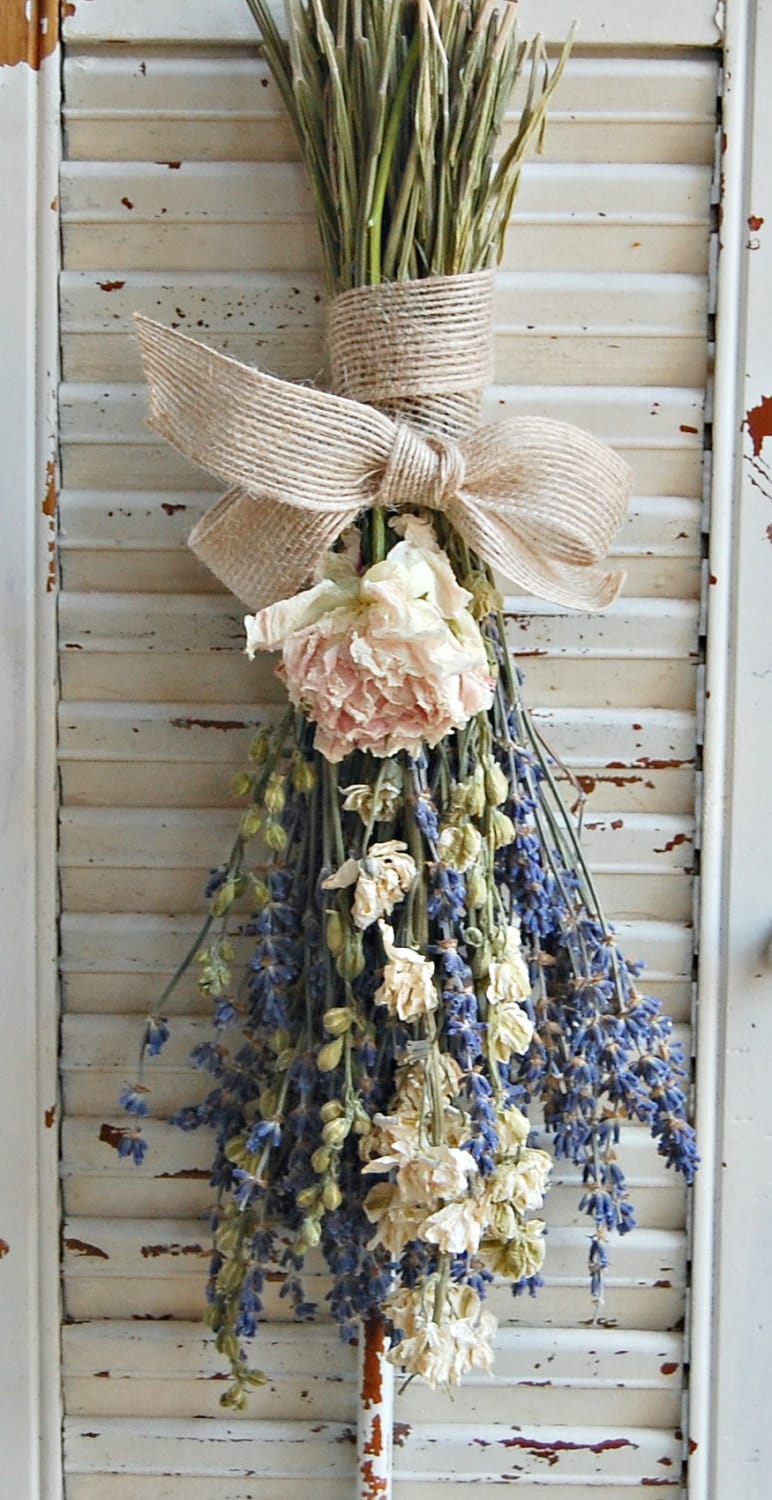 Dried Lavender Bouquet With Dried Larkspur and Peony / Dried - Etsy ...