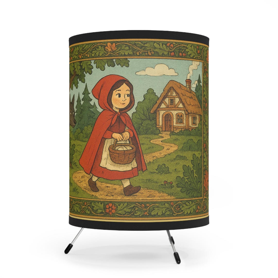 Tripod Lamp, Gingerbread Man and Little Red Riding Hood Design, Nursery ...