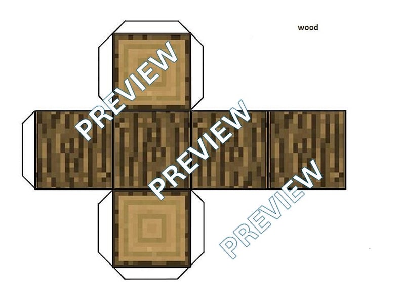 Minecraft-themed Printable Blocks Instant Download 16 Various Blocks - Etsy