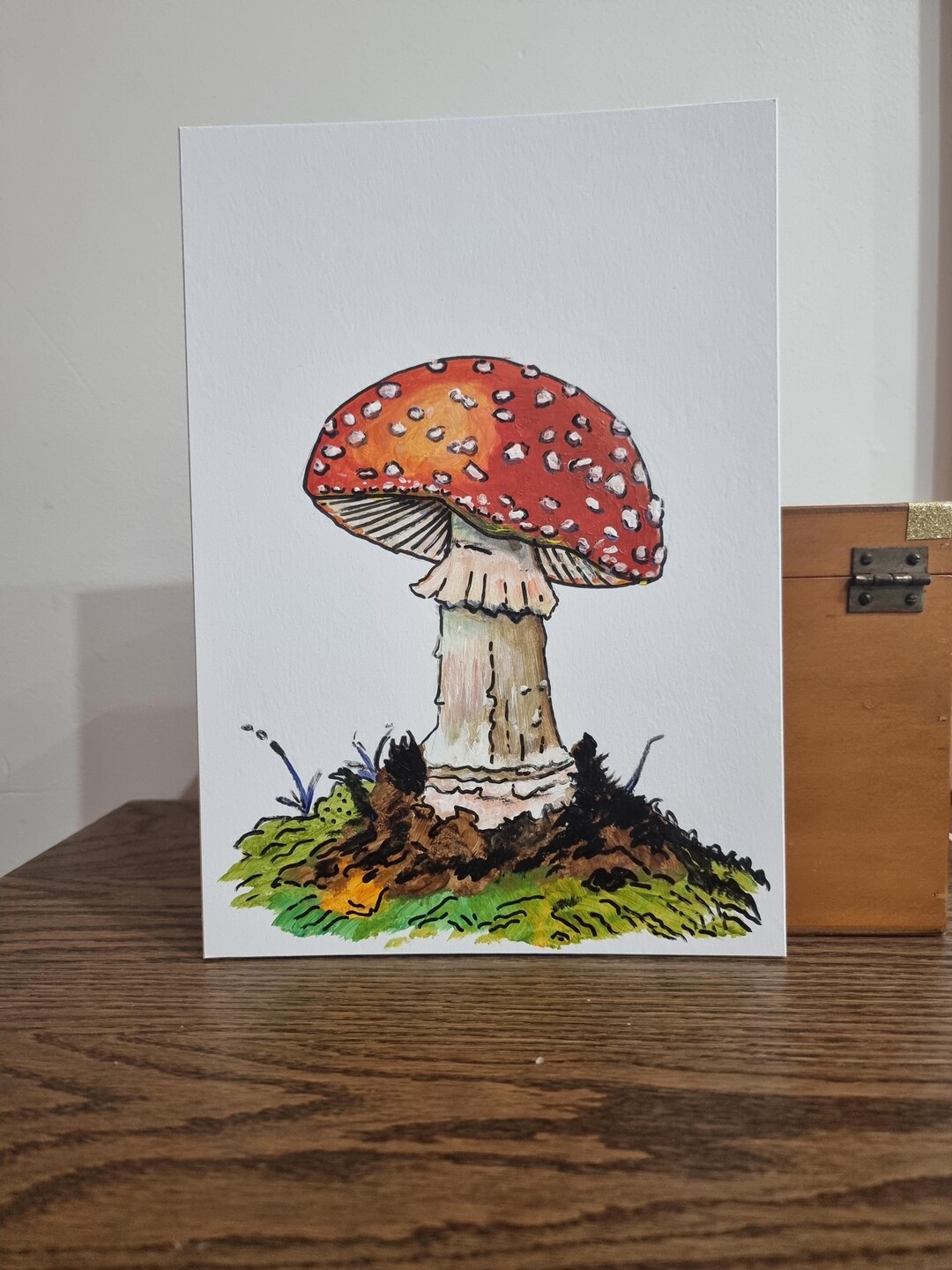 Whimsical Toadstool Original Acrylic Painting Enchanted Forest Decor ...