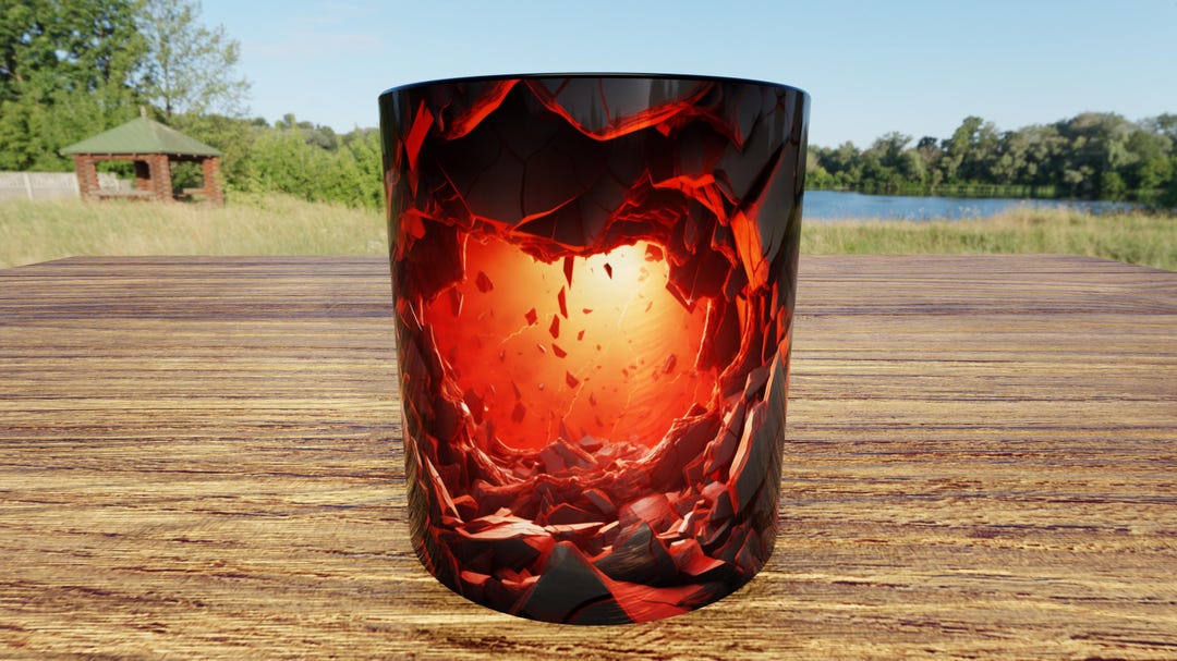 Red Hole Coffee Mug | Microwave,dishwasher Safe, Anti Heat Handle ...
