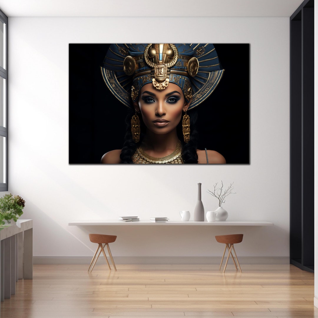 Cleopatra Tempered Glass Wall Art, Egyptian Queen Wall Art, Cleopatra Wall Decor,egypt Wall Art ...