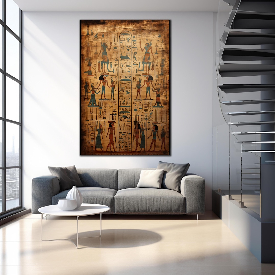 Egyptian Wall Art, Ancient Egypt Wall Decor, Hieroglyphs Wall Decor ...