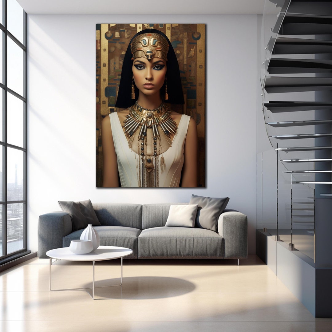 Cleopatra Wall Decor, Cleopatra Tempered Glass, Egyptian Queen, Egypt ...