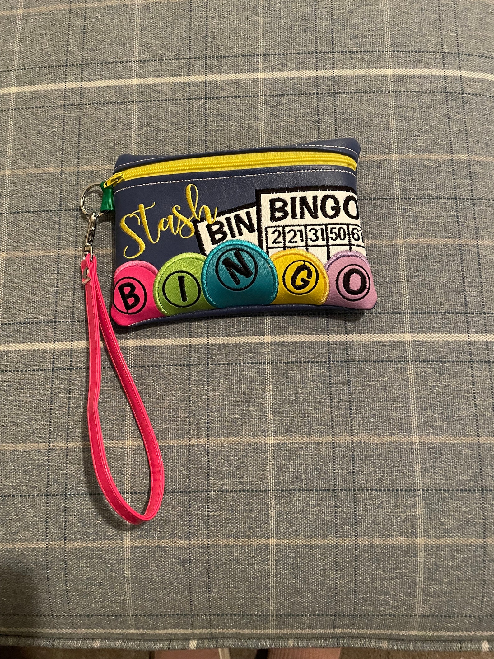 Bingo Stash Bag With Yellow Zipper - Etsy