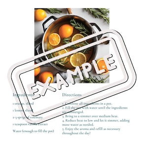 The Simmer Pot - 20 Recipes for Every Season-printable PDF - Etsy