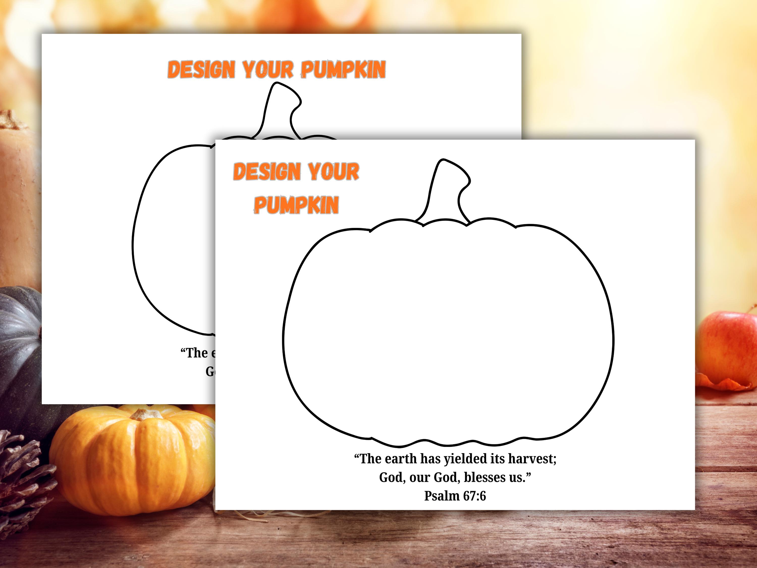 Pumpkin Outline Coloring Page: Fall Harvest Activity (PDF/PNG) - Etsy