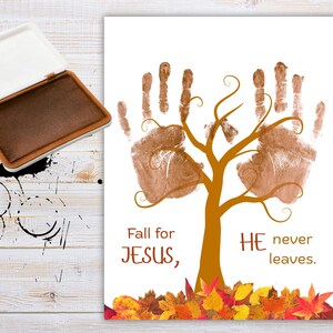 Christian Fall Handprint Craft: Sunday School Art (PDF Printable) - Etsy