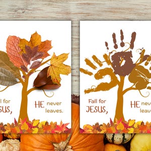 Christian Fall Handprint Craft: Sunday School Art (PDF Printable) - Etsy