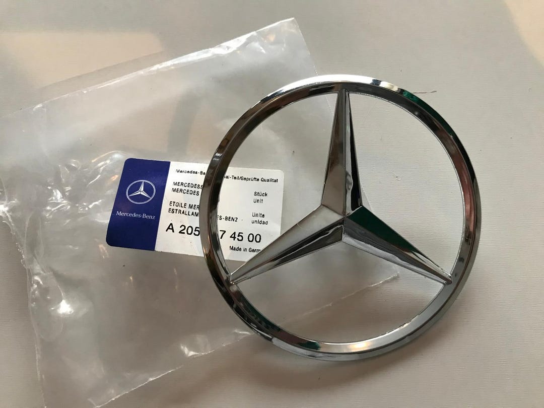 Mercedes W205 Mercedes Star for Boot Lid A2058174500 Chrome NEW - Etsy