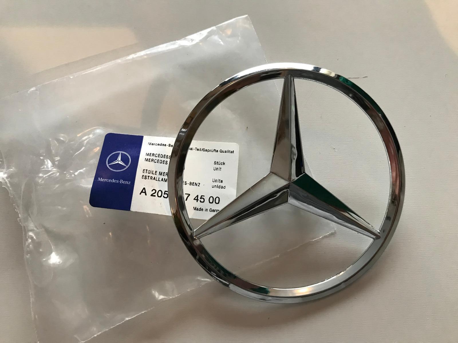 Mercedes W205 Mercedes Star for Boot Lid A2058174500 Chrome NEW - Etsy