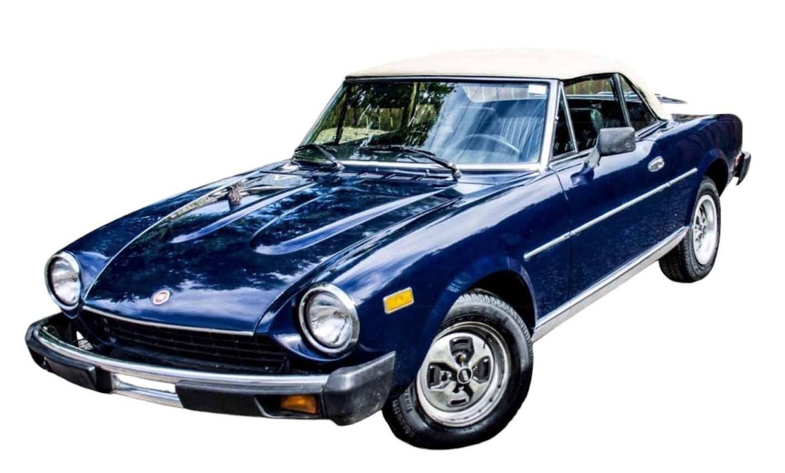 Sun Visors Set Left and Right for Fiat 124 Spider (1979-1982) - Black ...