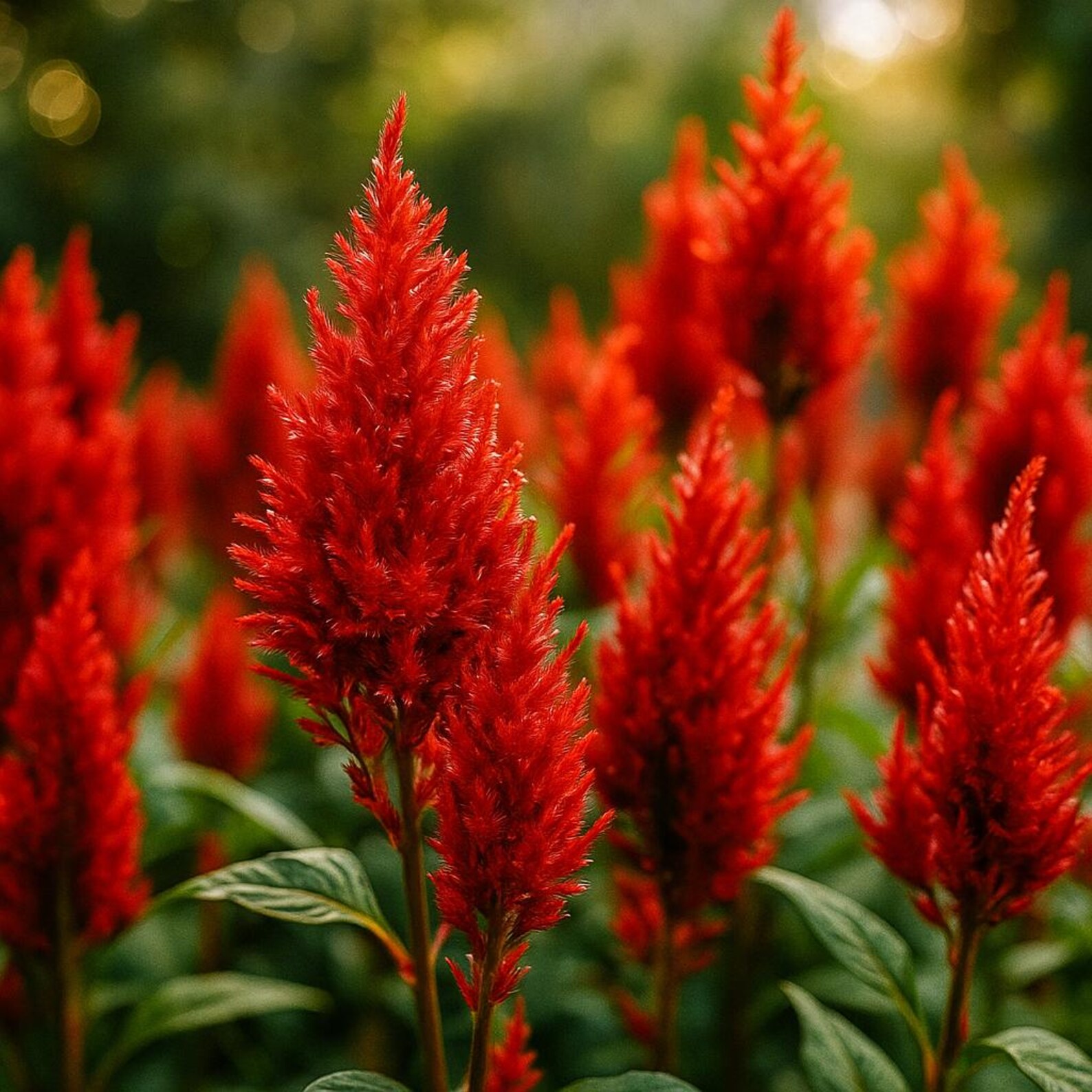 100 Red Forest Fire Cockscomb Celosia Seeds: Scarlet Celosia Argentea ...