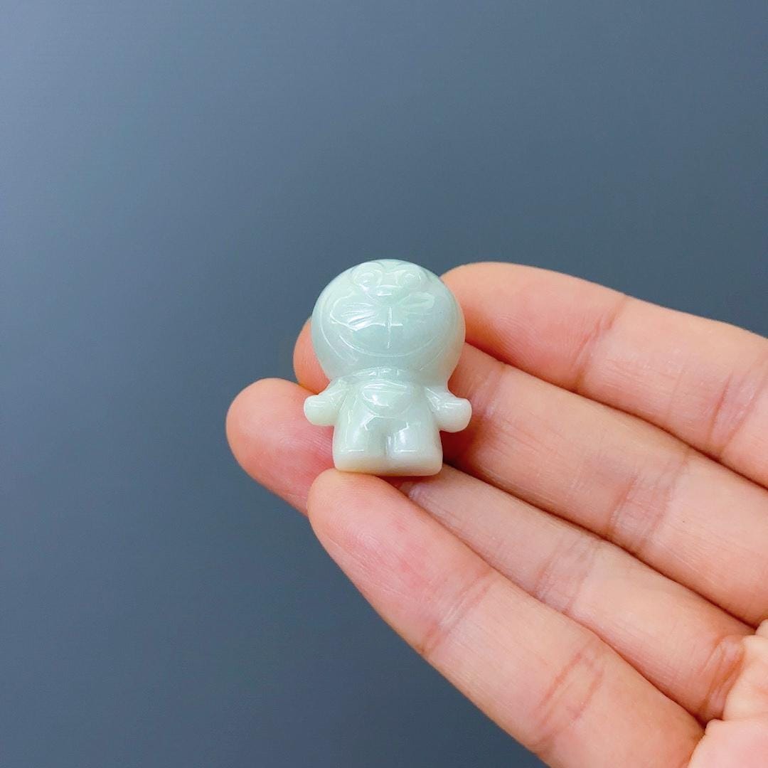 Doraemon Jadeite Pendant, 哆啦A夢, ドラえもん, Doraemon Jade Necklace, Natural ...