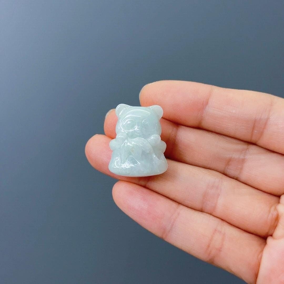 Panda Jadeite Pendant Necklace, Panda Jewelry, Panda Jade Necklace ...