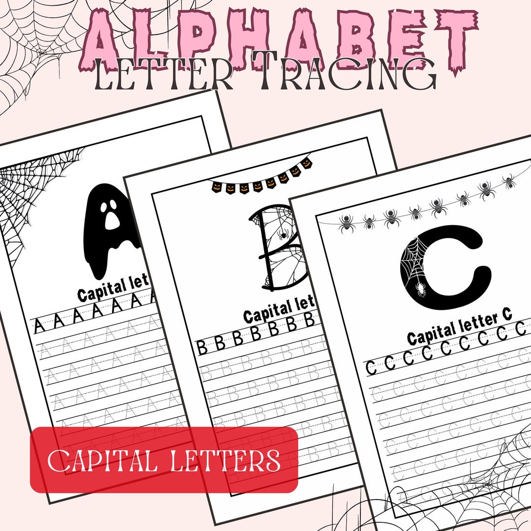 Halloween Alphabet Worksheets for Kindergarten: Printable Capital ...