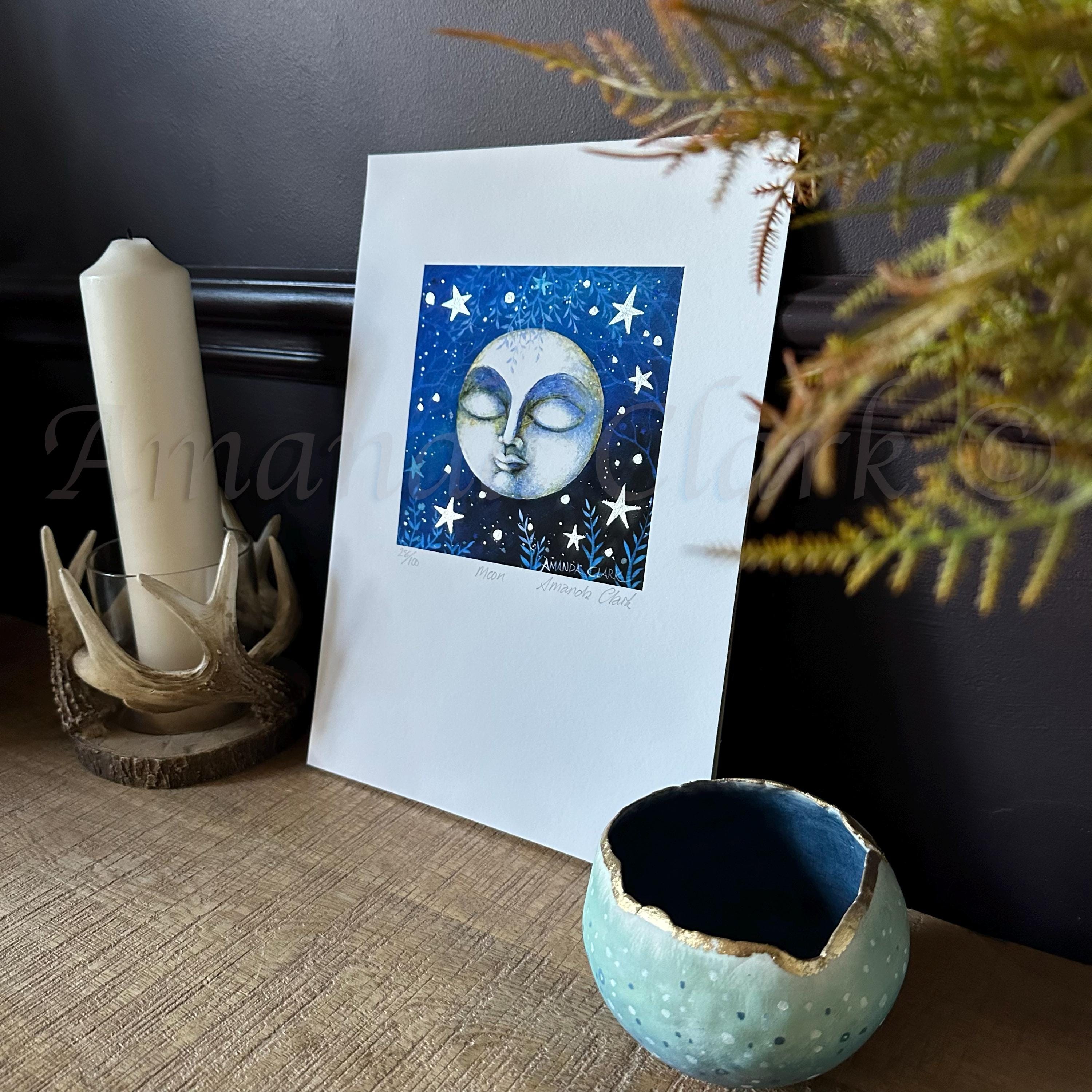 Celestial Art Print "moon" by Amanda Clark - Fairy Tale - Etsy