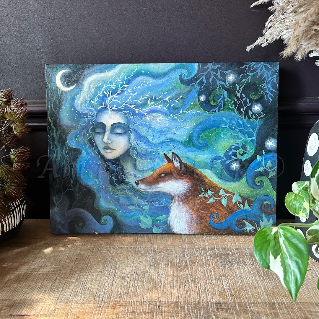 Unframed Original Canvas Painting Titled "levana" by Amanda Clark ...