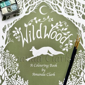 Colouring Book Titled "wild Wood" by Amanda Clark - Adult, Large ...
