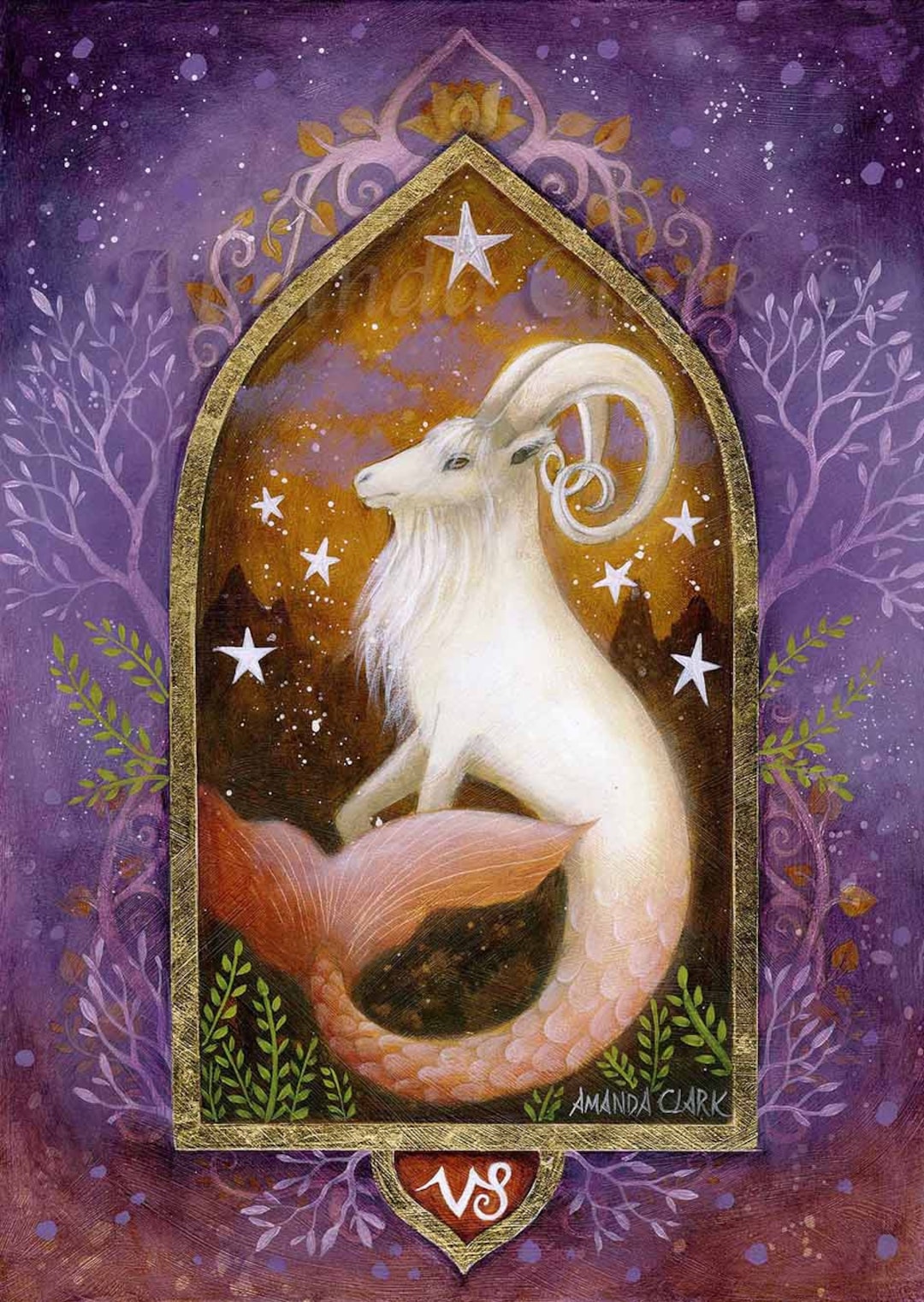 Print Titled "capricorn" by Amanda Clark - Zodiac Art Print, Capricorn ...