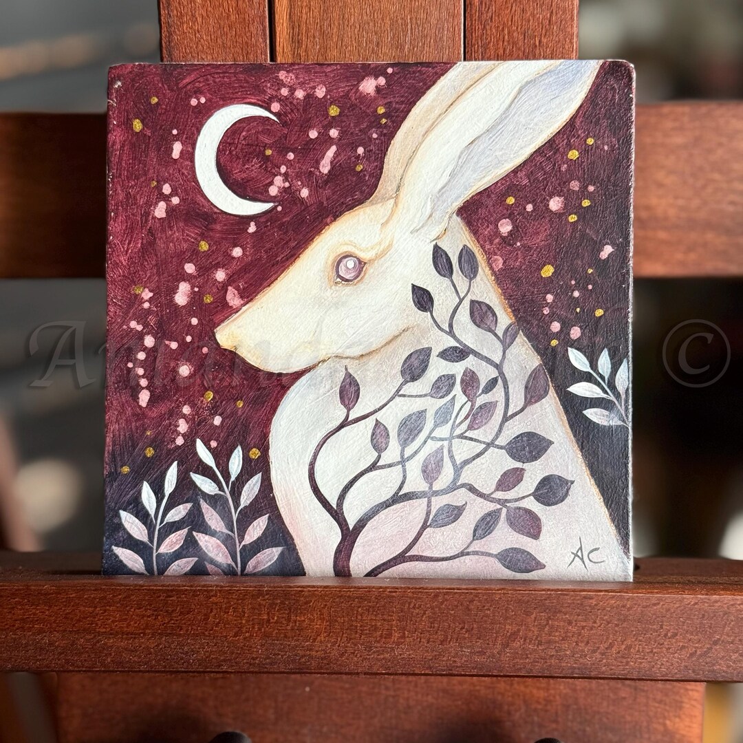 Unframed Original Painting Titled "magenta Sky" by Amanda Clark - Hare ...