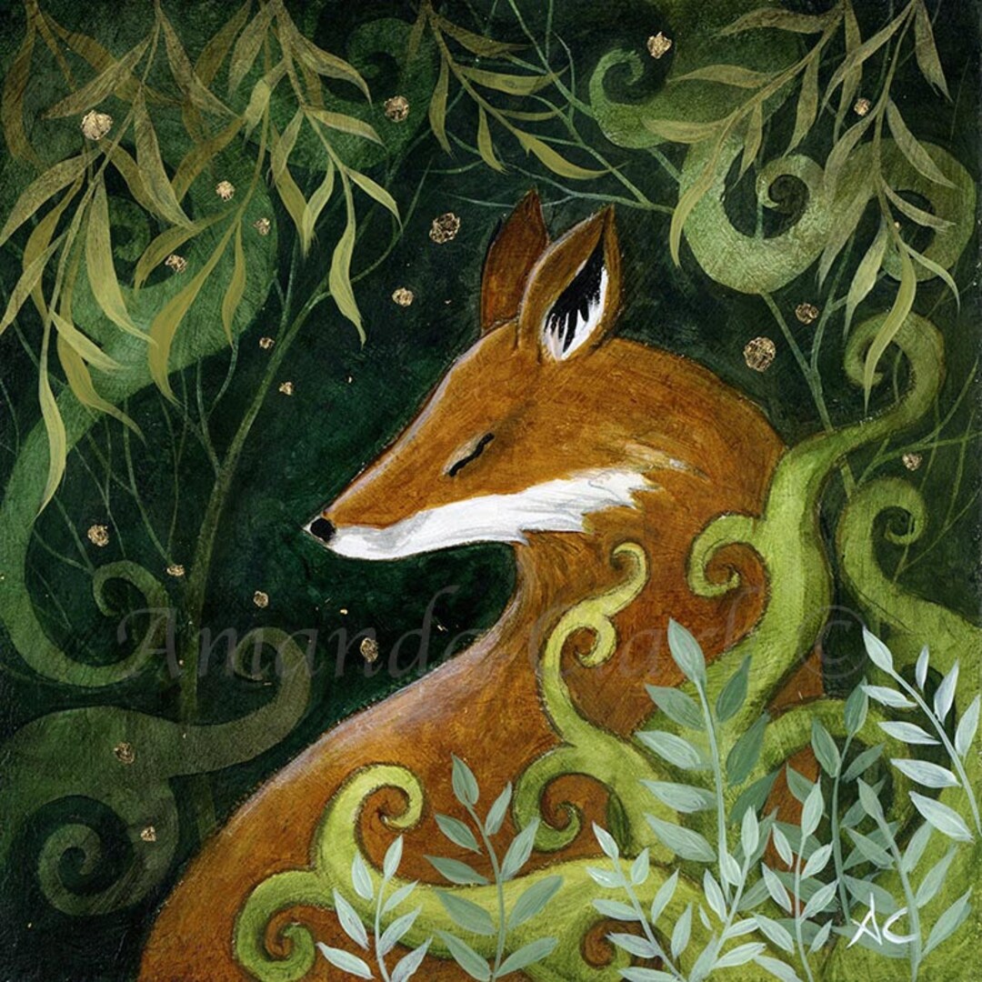 Unframed Original Painting Titled willow by Amanda Clark Fox Artwork ...