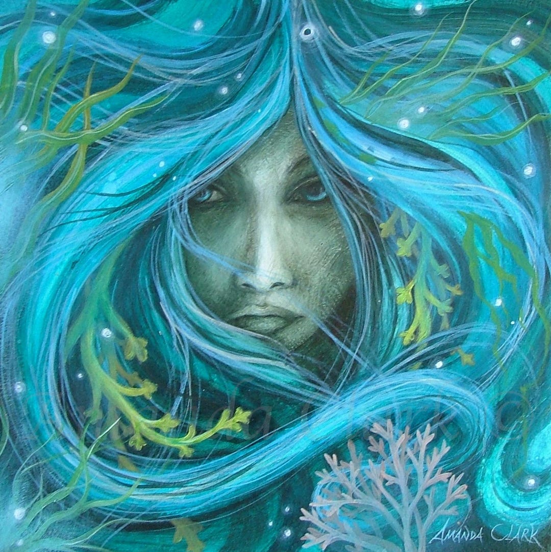Goddess Art Print "sea Witch" by Amanda Clark - Nautical, Fairy Tale - Etsy