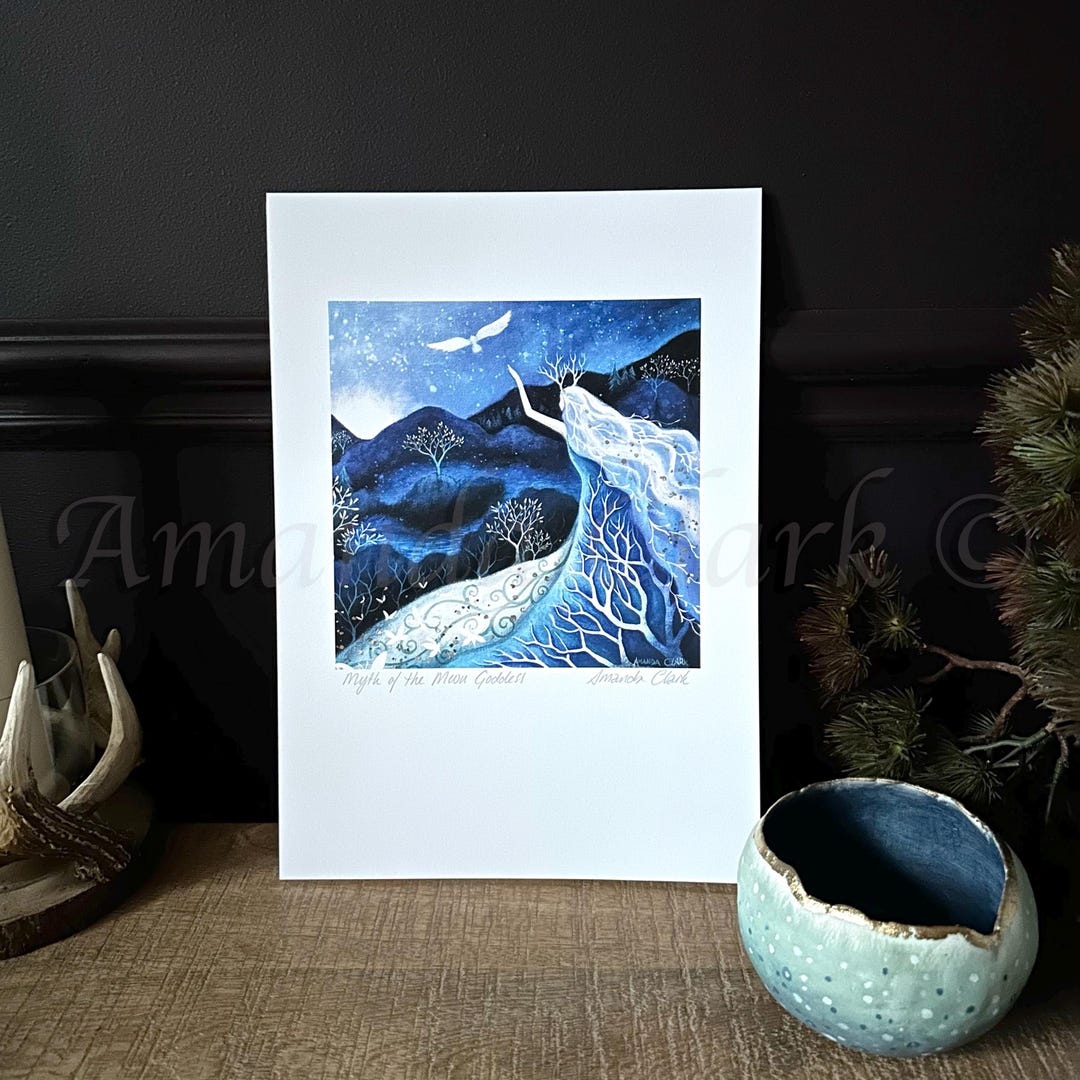 Art Print Titled "myth of the Moon Goddess" by Amanda Clark - Fairy ...