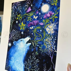 A3 Print Titled "wolf Song" by Amanda Clark - Fairytale Art, Landscape ...