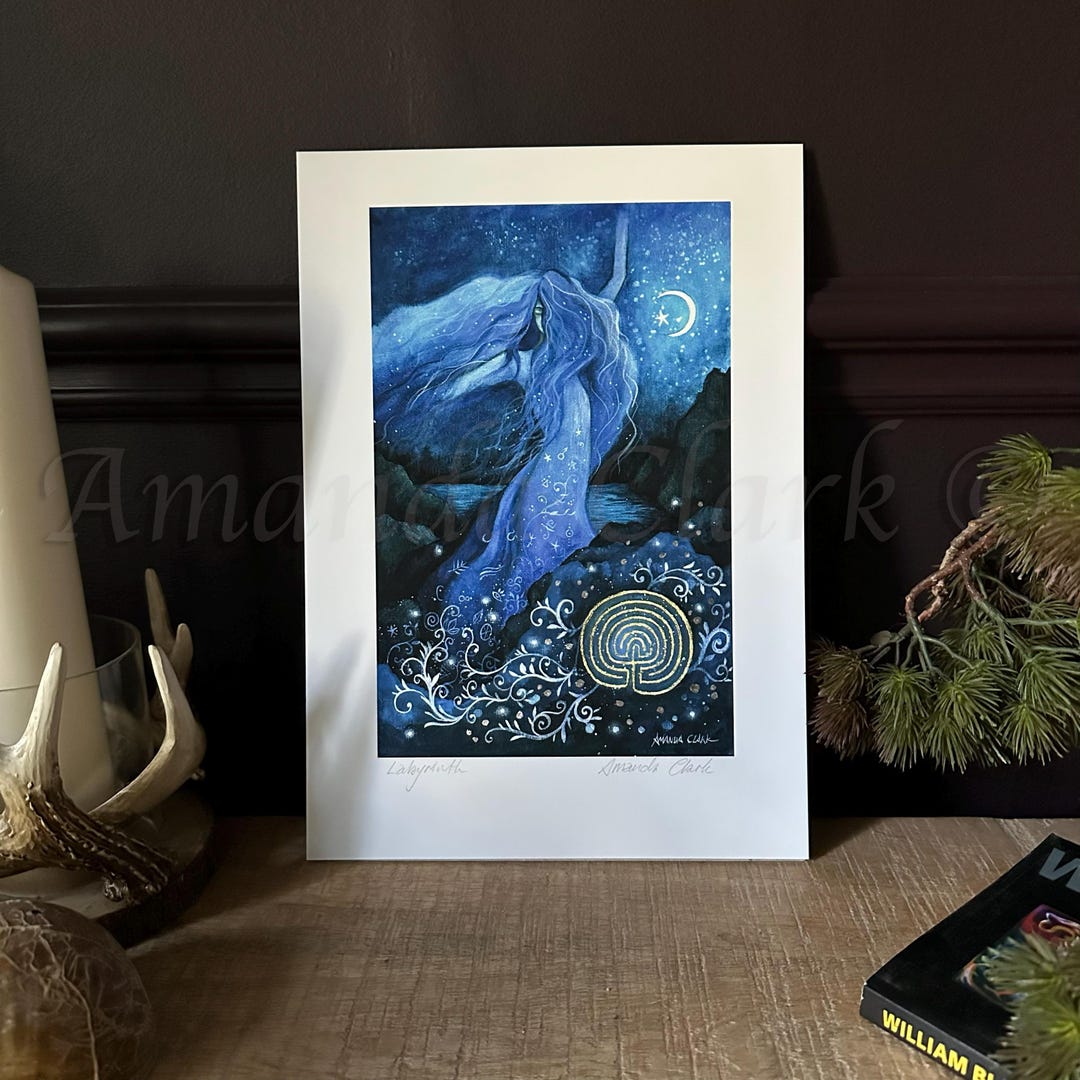 Goddess Art Print "labyrinth" by Amanda Clark - Celestial - Etsy