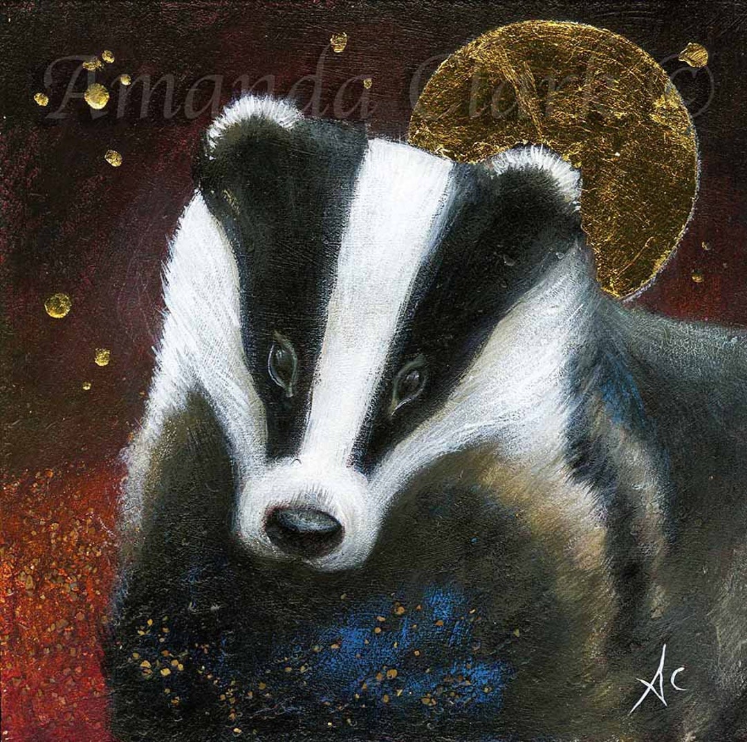 Limited Edition Giclee Print Titled "the Badger" by Amanda Clark ...