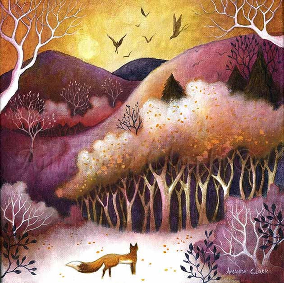 Limited Edition Giclee Print Titled fox's Wood by Amanda Clark Fox Art ...