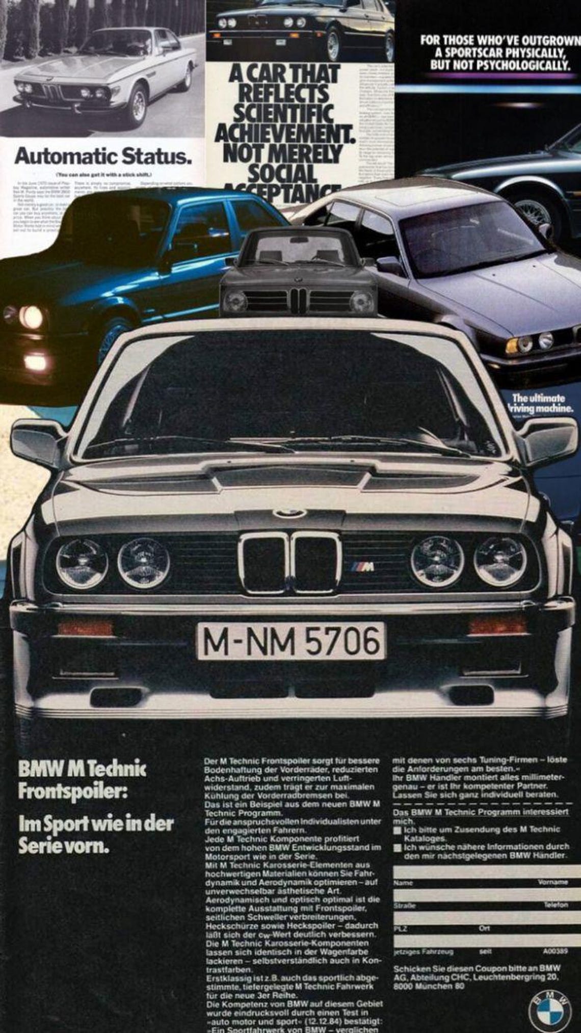 Vintage Posters BMW E30, M3, M Technik, Hartge, PDF - Etsy