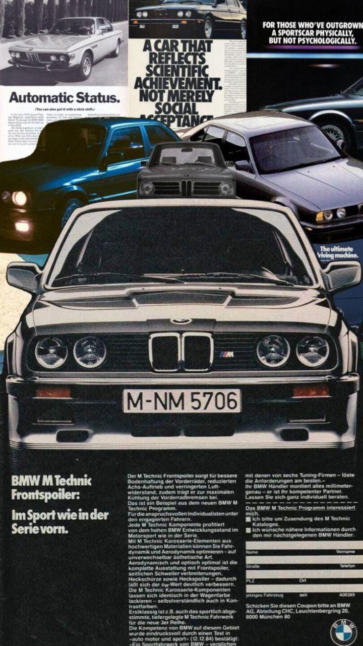 Vintage Posters BMW E30, M3, M Technik, Hartge, PDF - Etsy