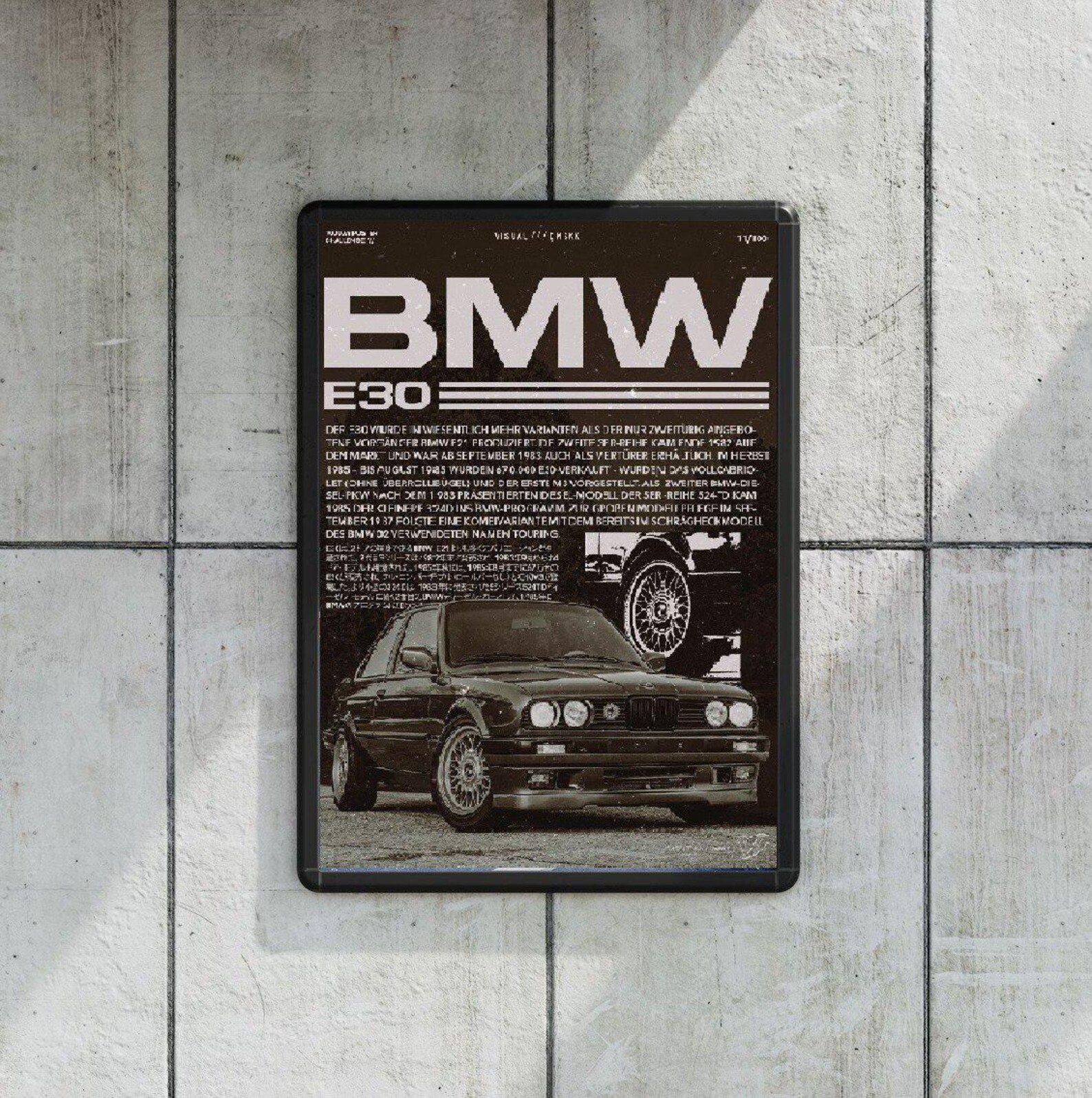 Vintage Posters BMW E30, M3, M Technik, Hartge, PDF - Etsy