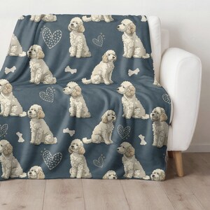 Doodle Blanket, High Quality Dog Pattern Blanket, Goldendoodle ...