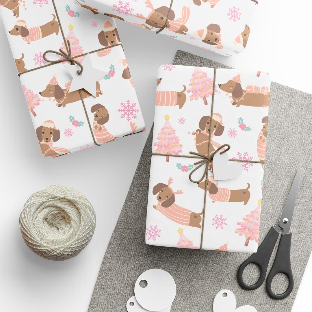 Dachshund Gift Wrap Paper, Dachshund Wrapping Paper, Weiner Dog Gifts ...