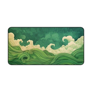 Green Desk Mat, Primordial Earth Desk Mat, Green Mousepad, Matcha Tea ...