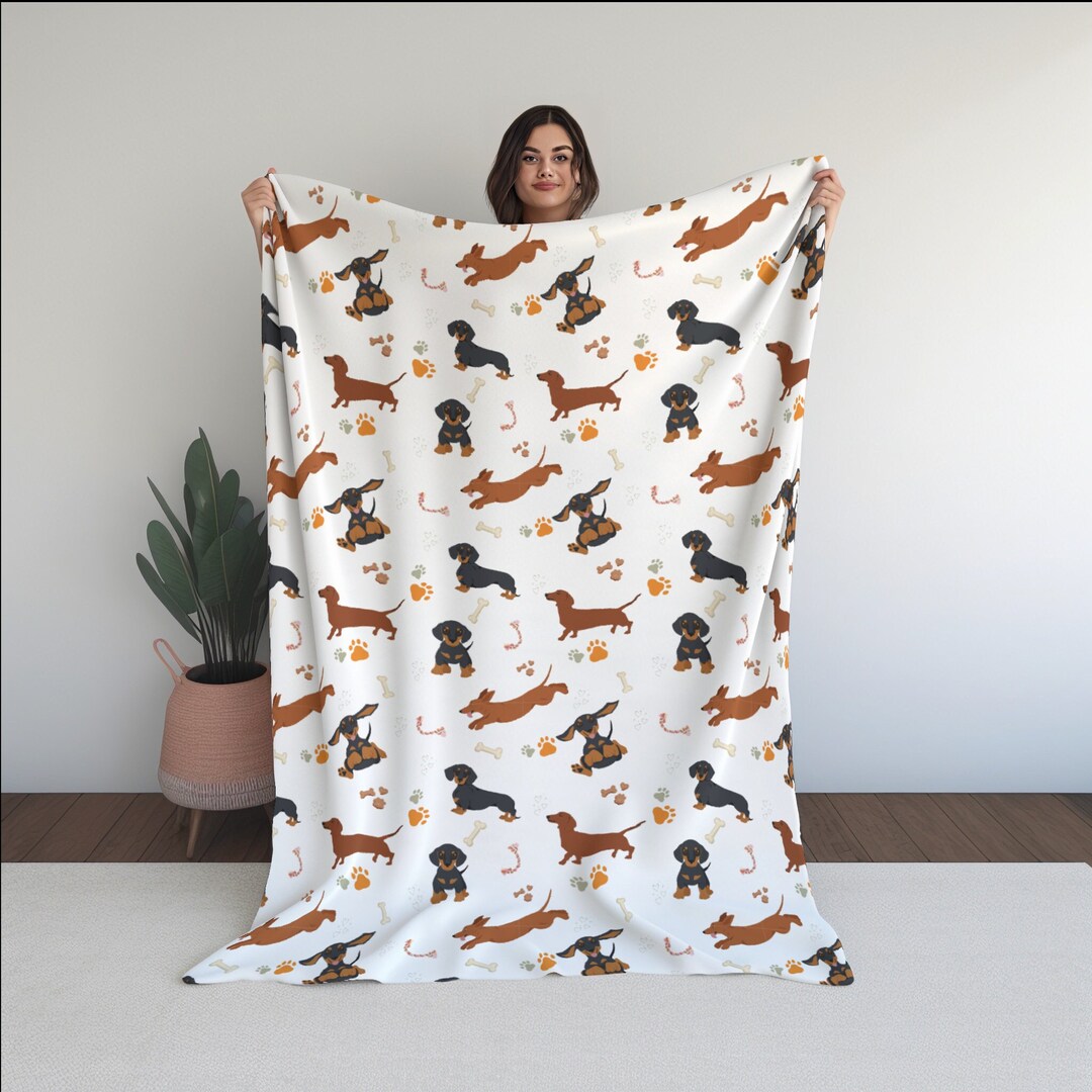 Weiner Dog Blanket Gift for Doxie Mom, Dachshund Dog Blanket, Doxie Dad ...