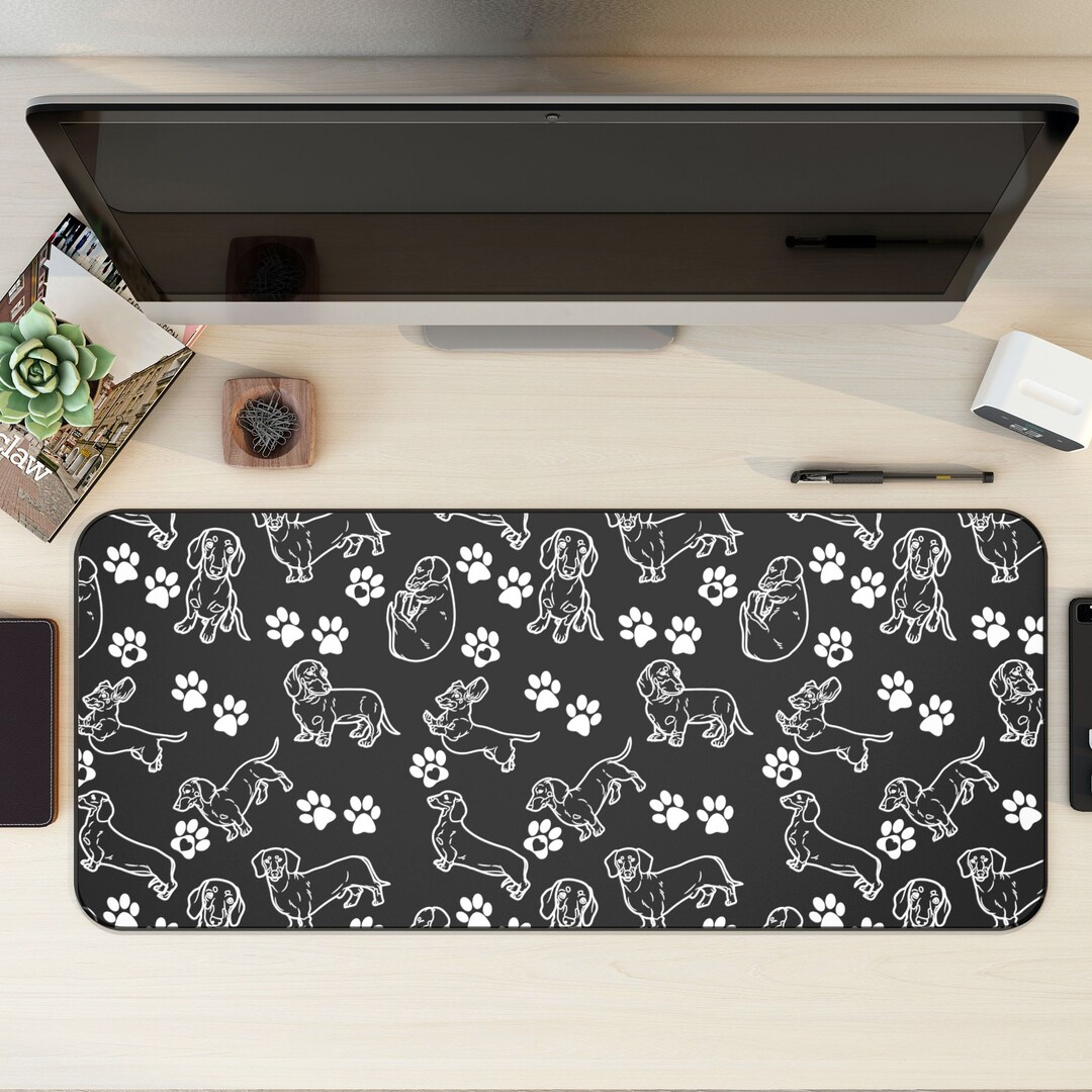 Weiner Dog Desk Mat, Dachshund Desk Mat, Doxie Mouse Pad, Dog Desk Mat ...