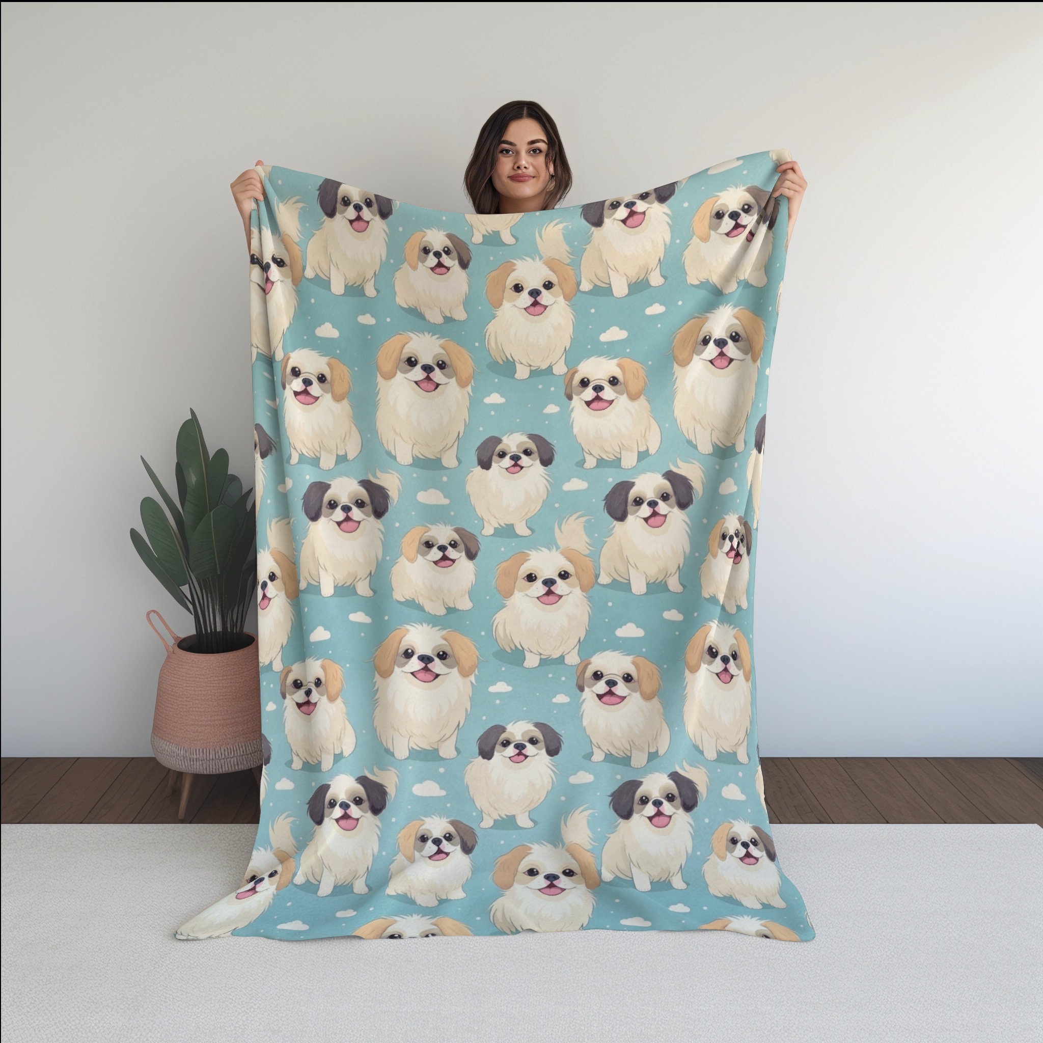 Pekingese Blanket Gift for Peki Dog Mom, Pekingese Gift Idea, Pekingese ...