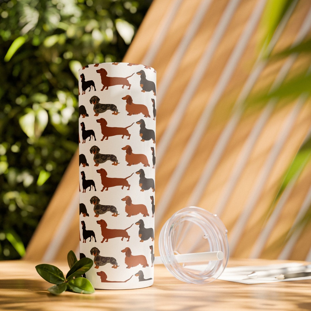 Dachshund Gift Tumbler, Weiner Dog Water Bottle, Gift for Doxie Mom ...